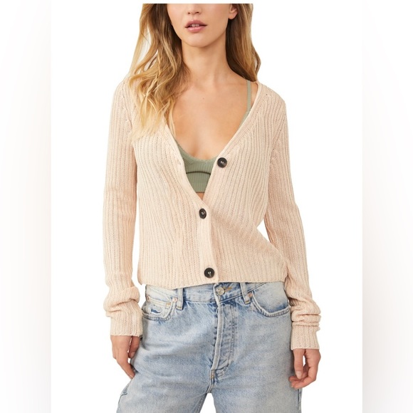 Free People | Sweaters | Nwt Free People Cardigan White Swan Color ...